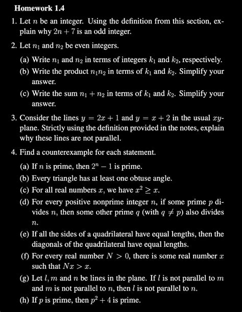 solved homework 1 4 1 let n be an integer using the