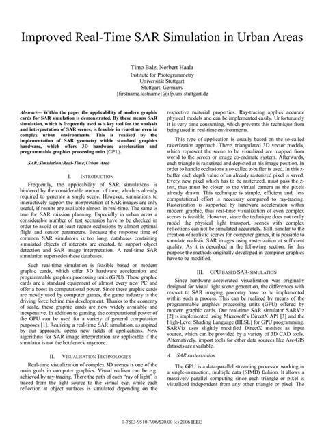 pdf improved real time sar simulation in urban areas