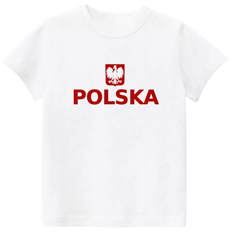 Koszulka Biała z Napisem Polska Niska cena na Allegro pl