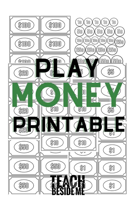 Free Printable Play Money Template Freebie Finding Mom Descubra As