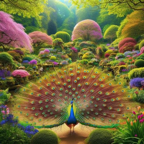 Premium Photo Peacock Displaying Its Colorful Feathers