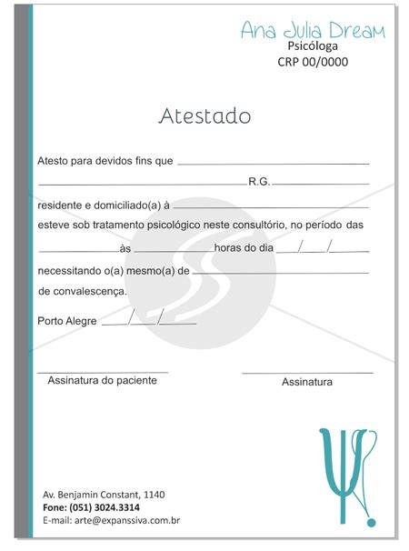 Introduzir 45 imagem declaração psicologica modelo br thptnganamst