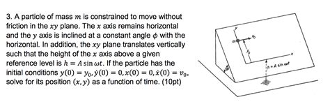 solved 3 a particle of mass m is constrained to move