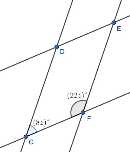 Solving Equations Involving Angles And Pairs Of Parallel Lines