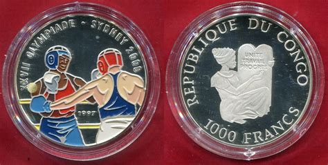 Republik Kongo Congo 1000 Francs 1997 Olympische Spiele Sydney 2000