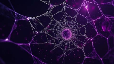 Premium Photo Purple Spider Web On A Purple Background