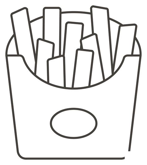 French Fries Coloring Page ColouringPages