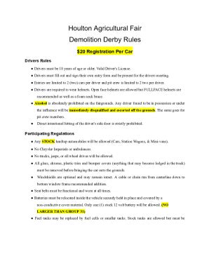 Fillable Online Rules And Regulations 1 Safety Is Rule 1 No