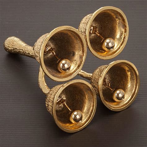 4 Chime Altar Bell Golden Brass Online Sales On HOLYART Co Uk