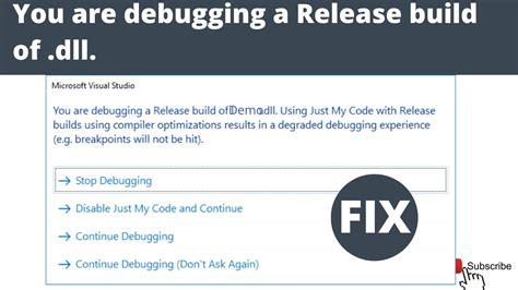 You Are Debugging A Release Build Of Dll Using Just My Code With