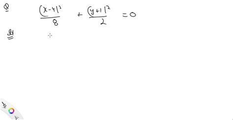 solved determine the type of conic section represented by each equation and graph it see e x
