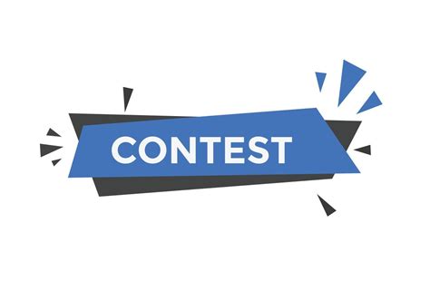 Contest Text Button Speech Bubble Contest Colorful Web Banner