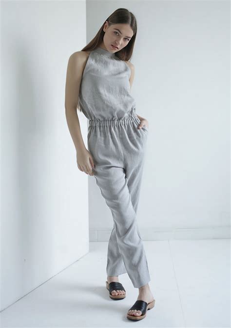 Tapered Linen Pants Delaney Linenhandmadestudio