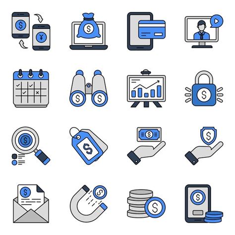Premium Vector Pack Of Business And Finance Flat Icons