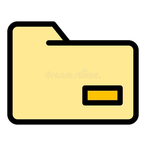 File Folder Store Icon Color Outline Vector Stock Vector Illustration