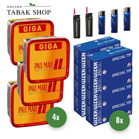 Pall Mall Red Tabak X G Gizeh Special Tip H Lsen