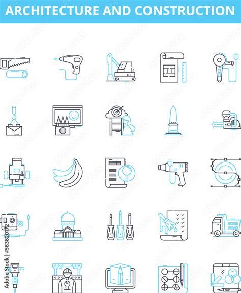 Architecture And Construction Vector Line Icons Set Architecture