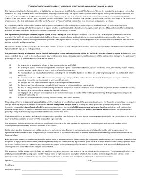 Fillable Online Equine Activity Liability Release Waiver Of Right To