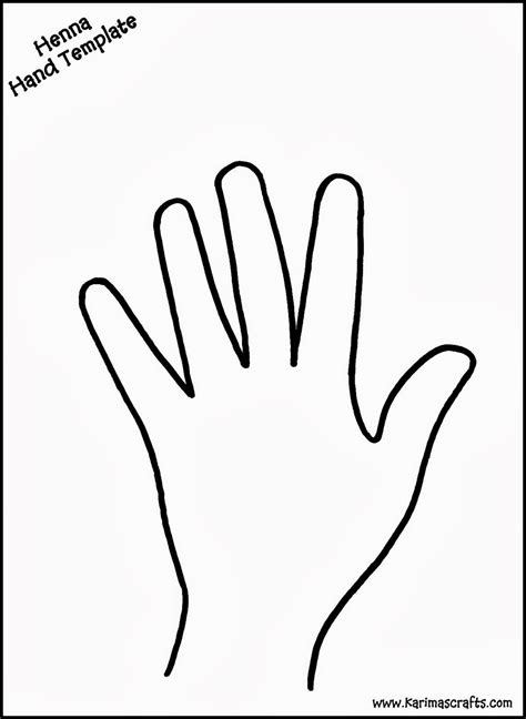 Printable Hand Template For Henna