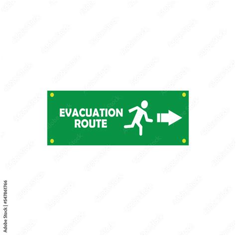 Emergency Evacuation Route Icon Stock Vector Adobe Stock