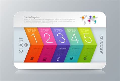 Premium Vector Colourful Business Infographic Elements For The