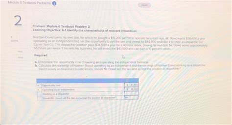 [solved] problem module 6 textbook problem 2 learning obj