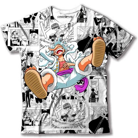 Camiseta One Piece Luffy Gear 5 Unissex Camisa Anime Shopee Brasil