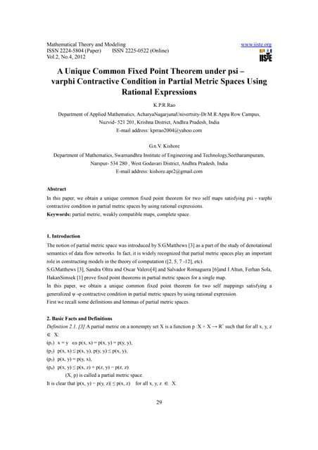 11 [29 35]a unique common fixed point theorem under psi varphi contractive condition in partial