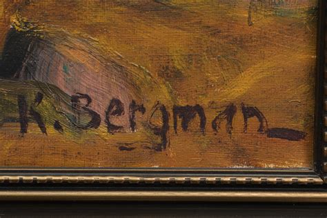 KARL BERGMAN Olja på duk skärgårdsmotiv signerad Konst Måleri