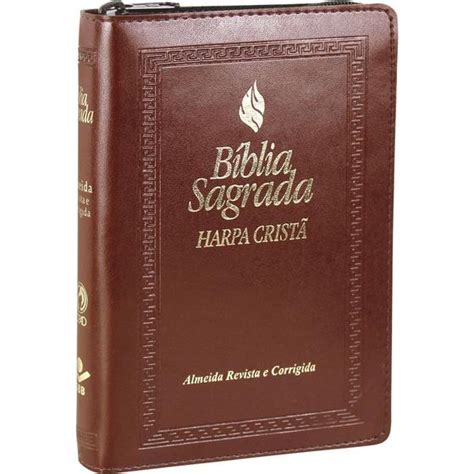 Bíblia Sagrada Letra Maior Harpa Cristã e Fonte de Bênçãos Capa
