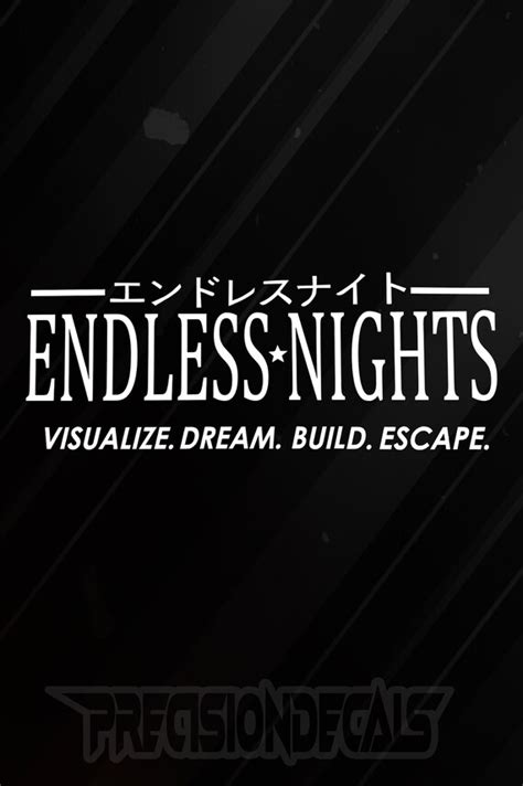 Endless Nights Japanese Decal Sticker JDM Drift Stance Etsy