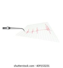Plotting Heart Beats Cardiogram Vector Illustration Stock Vector