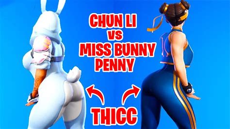 Fortnite Battle Of The Thiccest Chun Li Vs Miss Bunny Penny YouTube