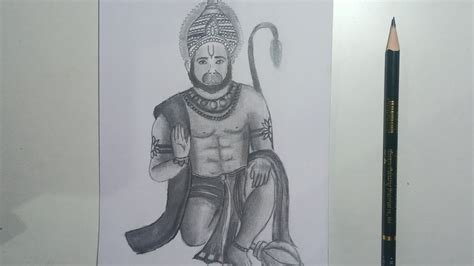 Lord Hanuman Drawing Step By Step Bajrangbali Full Body Tutorial