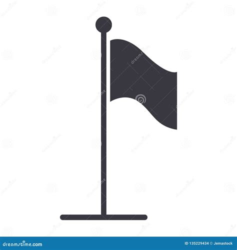 Icono Que Agita De La Bandera Ilustración del Vector Ilustración de