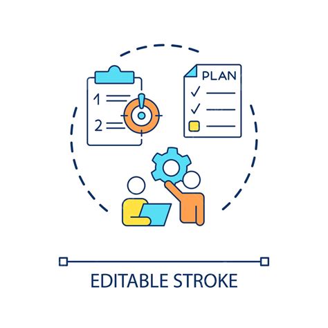 Request And Plan Concept Icon Modern Drawing Release Vector Modern