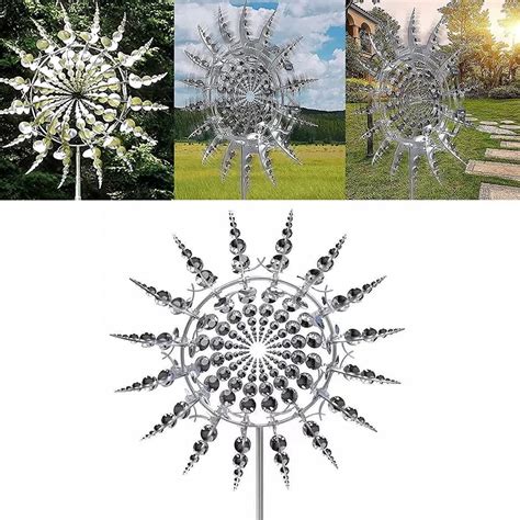 Einzigartige Edelstahl Windm Hle 3d Wind Betriebene Kinetische Skulptur