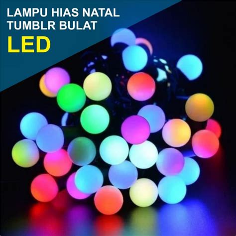 Jual Lampu Tumbler Anggur Natal Bola Bulat Twinkle Light RGB 3 4