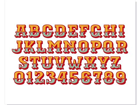 Circus Font SVG Layered Circus Font Otf Circus Fontpng Etsy UK