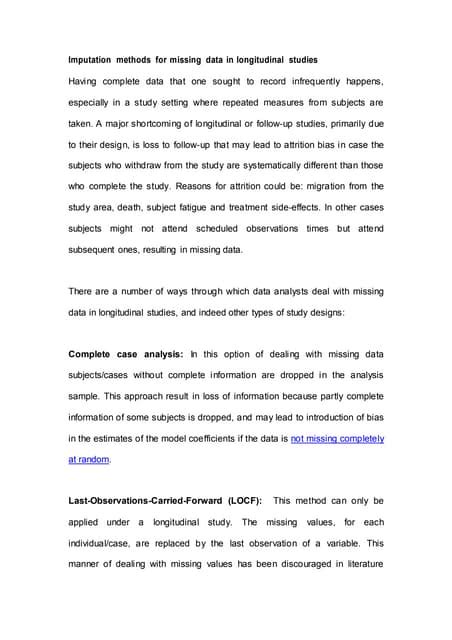multiple imputation of missing data pdf