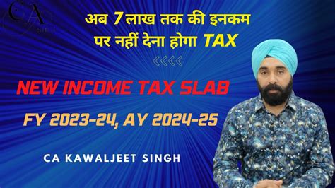 New Income Tax Slab Rates FY 2023 24 AY 2024 25 Tax Amendments In