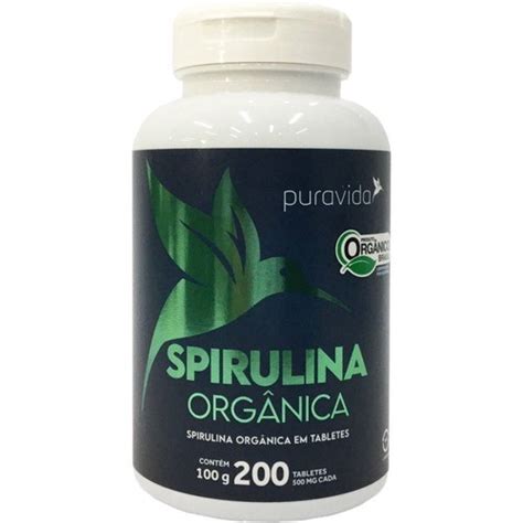 Spirulina Orgânica 200 Comprimidos Puravida Submarino