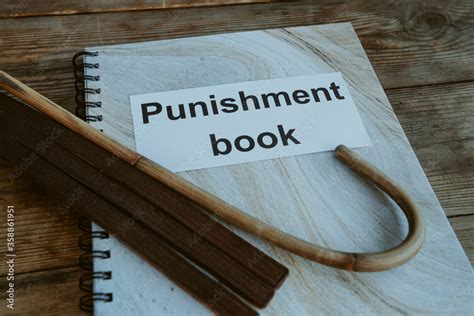 Punishment Book Leather Tawse And Cane For Spanking On Headmaster S Or