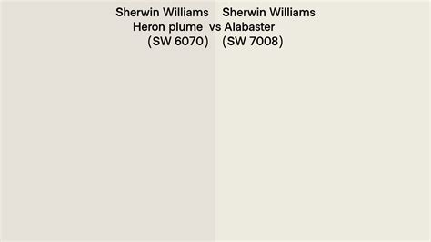Sherwin Williams Heron Plume Vs Alabaster Side By Side Comparison