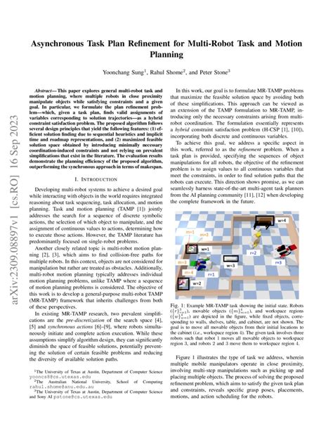 asynchronous task plan refinement for multi robot task and motion planning deepai