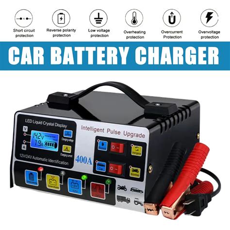 Carregador De Bateria De Carro De Metal 12V24V 220W Carregador De