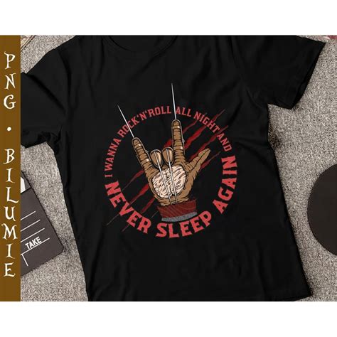 Freddy Krueger Never Sleep Again PNG File Halloween Rock Pn Inspire