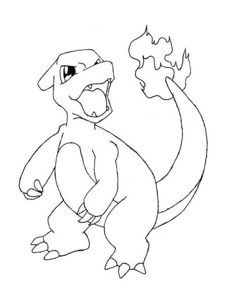 Pokemon Charmeleon Coloring Pages Free Printable