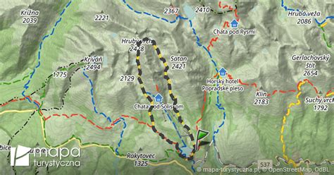 Trasa Przez Bystr L Vka Mapa Turystyczna Pl