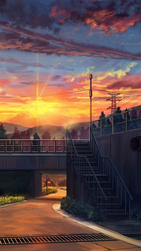 Aesthetic Anime Sunset Wallpapers Wallpaper Cave